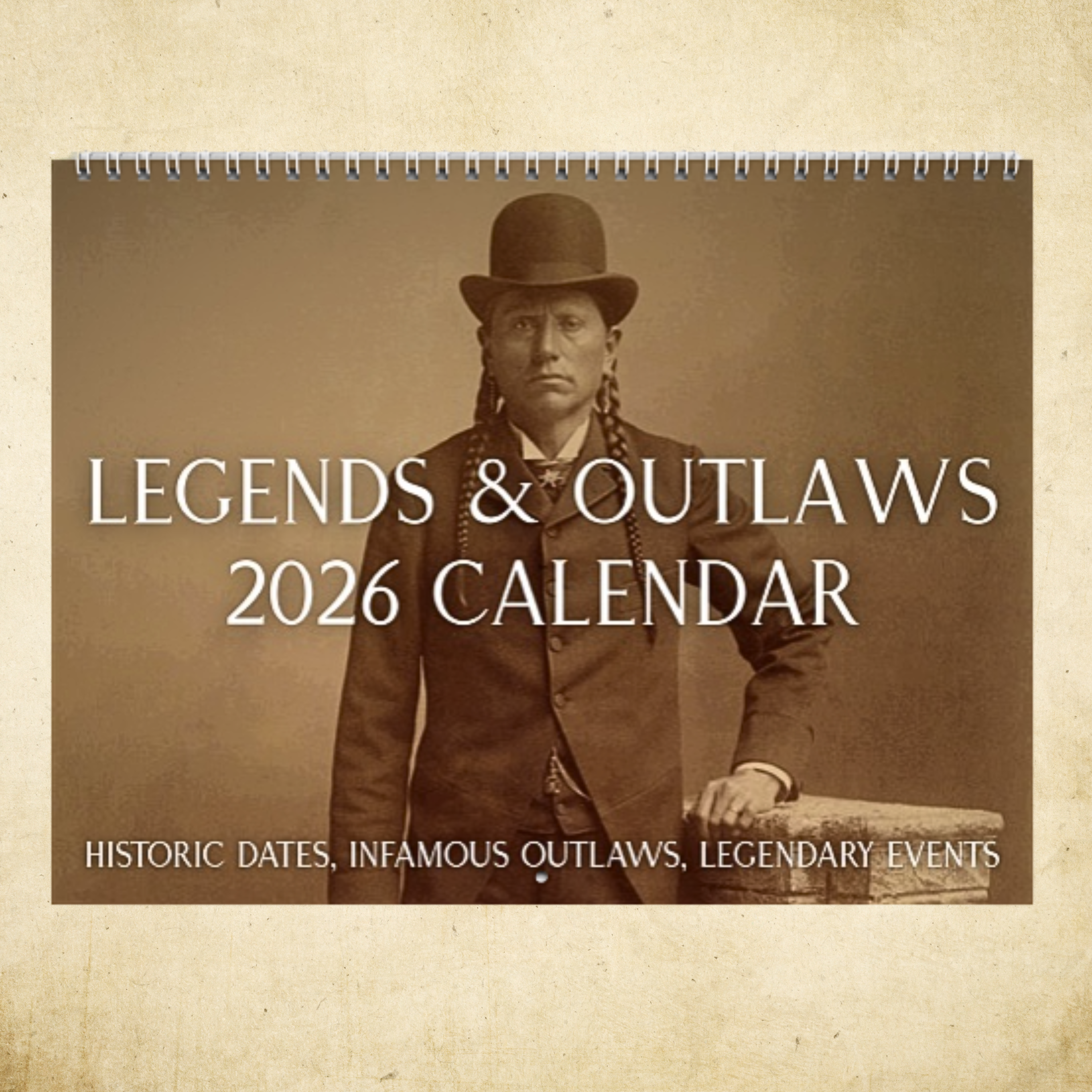 Legends & Outlaws Wall Calendar (11 x 8.5 in) – Wild West Calendar